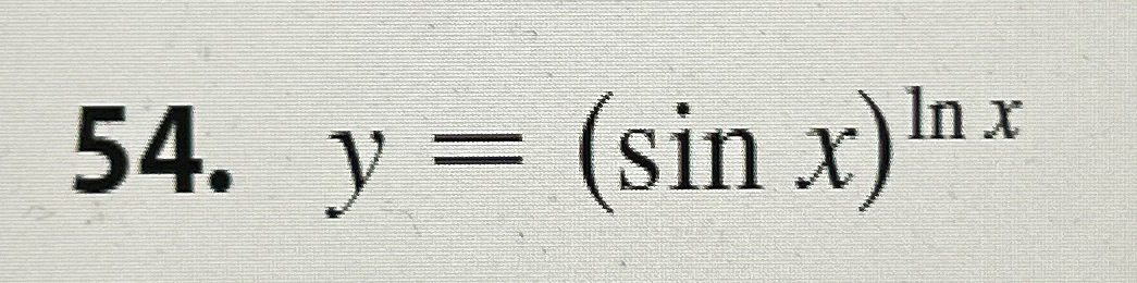 Solved y=(sinx)lnxUse logarithmic differentiation to find | Chegg.com