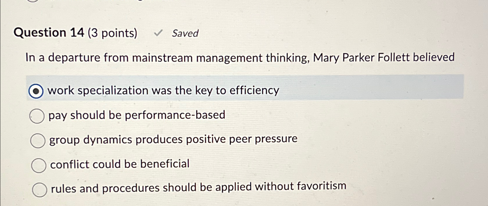 Solved Question 14 (3 ﻿points) ﻿SavedIn a departure from | Chegg.com