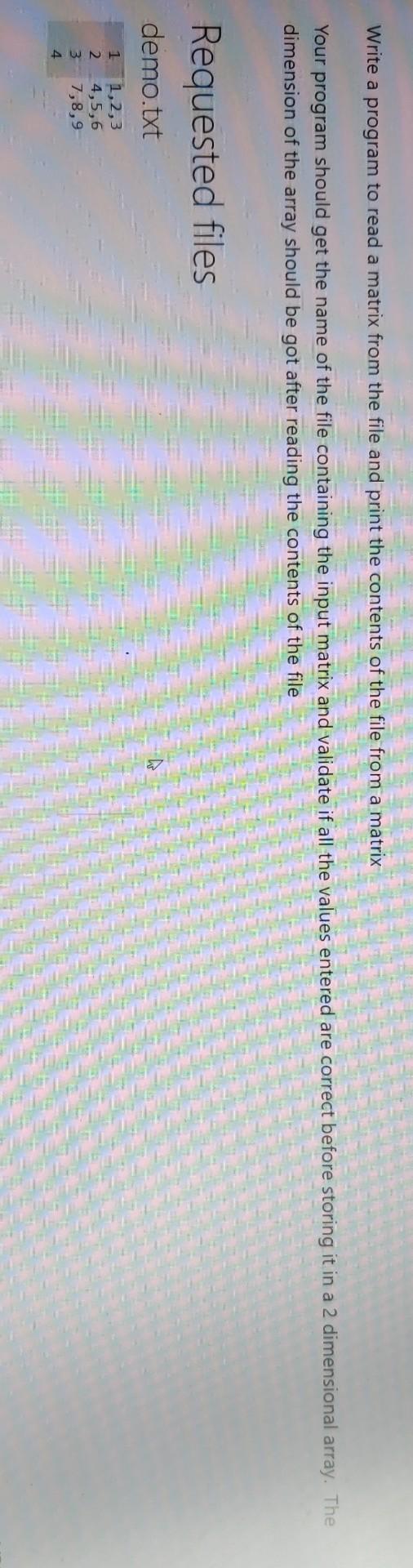 Solved Exercise - 20 Write a Program to read and Print the | Chegg.com