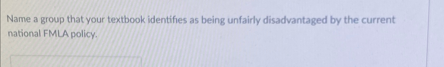 Solved Name a group that your textbook identifies as being | Chegg.com