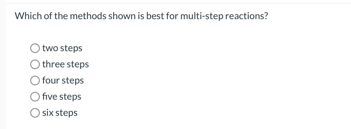 Solved Which of the methods shown is best for multi-step | Chegg.com