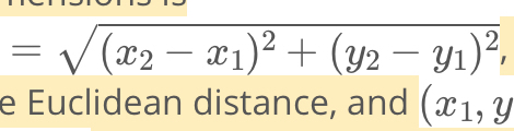 Solved =(x2-x1)2+(y2-y1)22How to calculate this in excel | Chegg.com