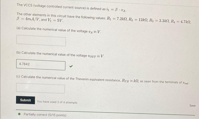 Solved Figure 5-1The VCCS (voltage controlled current | Chegg.com