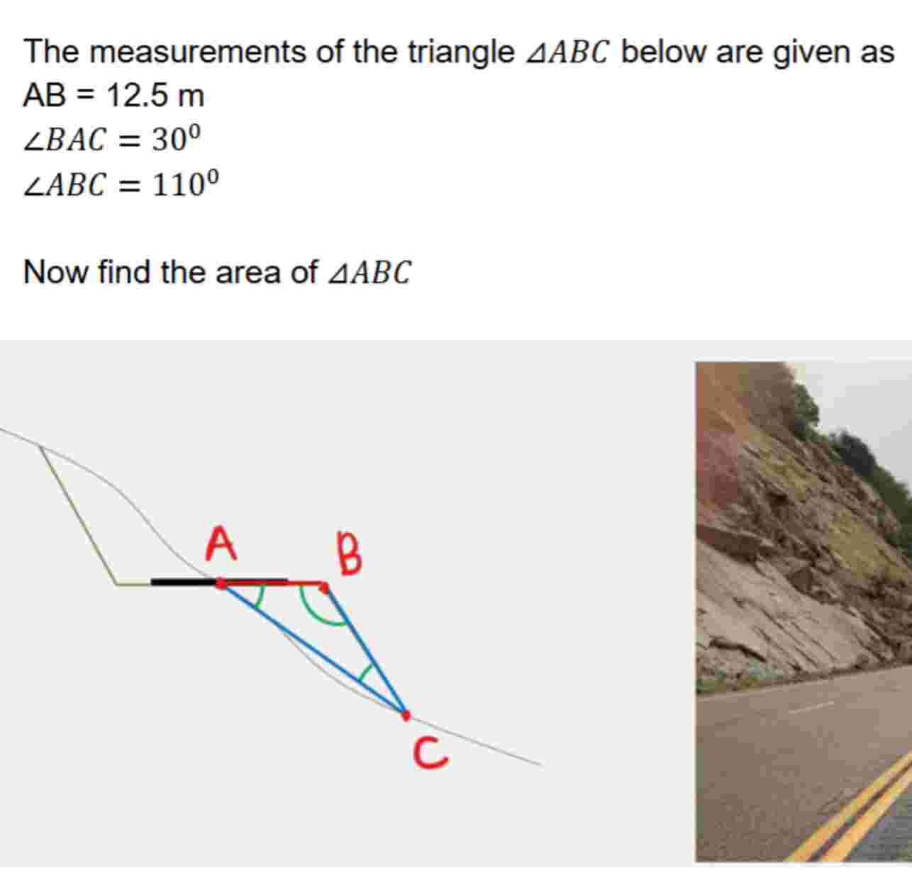 Solved The measurements of the triangle ⊿𝐴𝐵𝐶 ﻿below are | Chegg.com