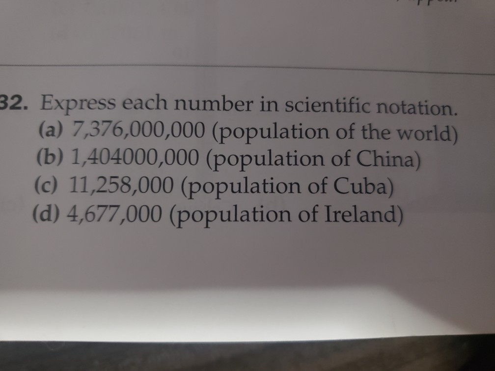 Solved 32. Express each number in scientific notation. (a) | Chegg.com