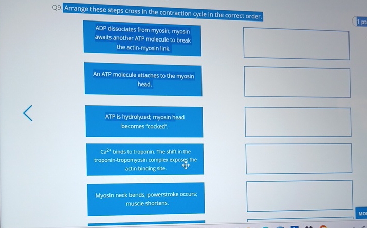 Solved Q9. ﻿Arrange these steps cross in the contraction | Chegg.com