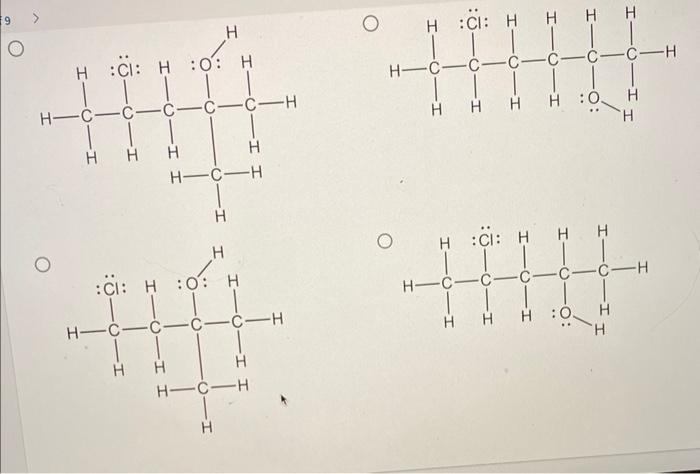 Solved Identify The Lewis Structure That Corresponds To The