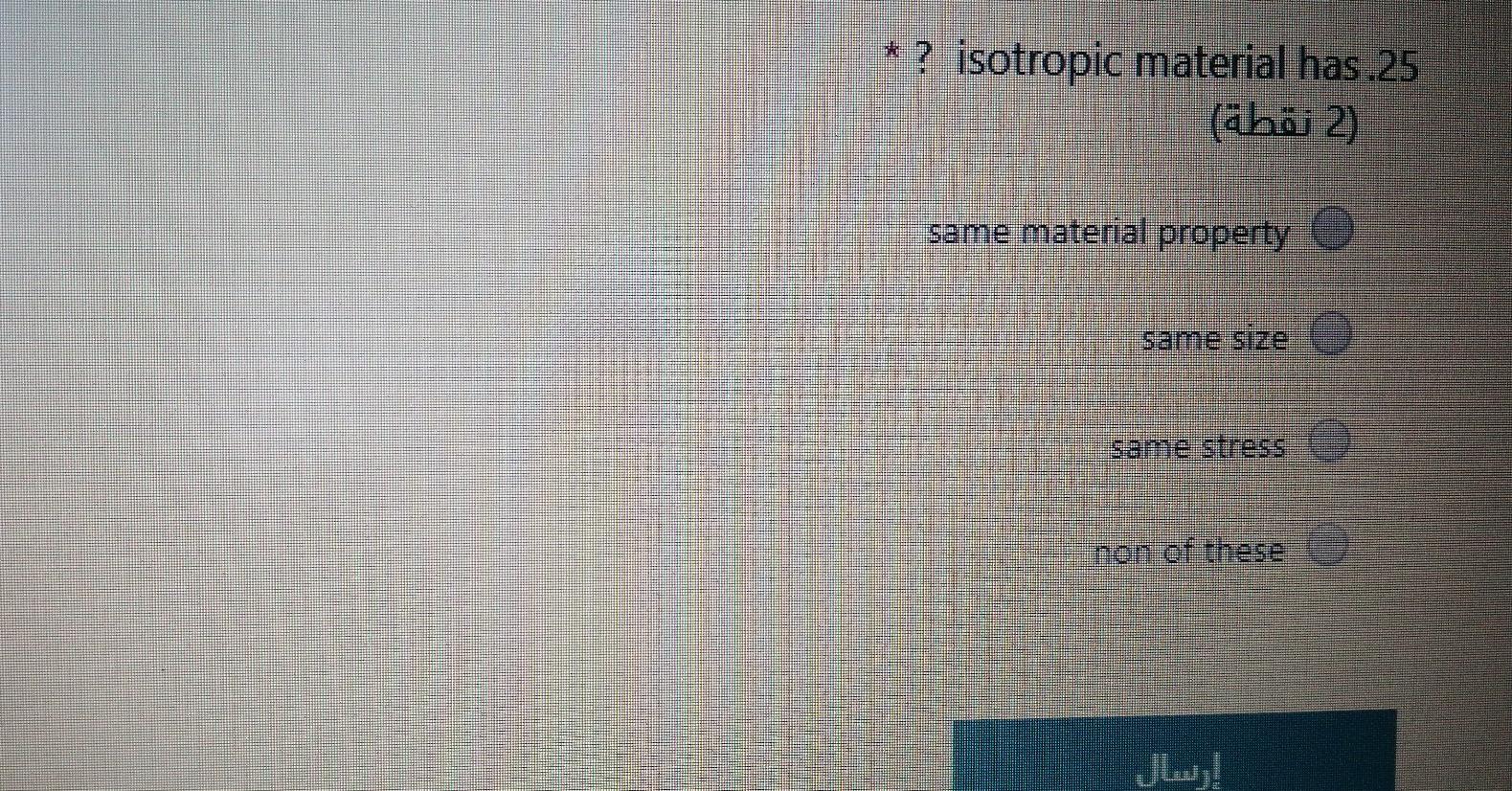 Solved * ? isotropic material has.25 (aböi 2) same material | Chegg.com