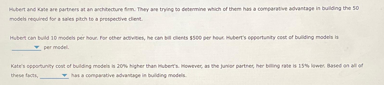 Solved Hubert and Kate are partners at an architecture firm. | Chegg.com