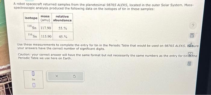 Solved A robot spacecraft returned samples from the | Chegg.com
