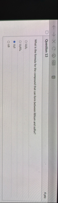 [Solved]: Question 13 4 pts What is the formula for the comp