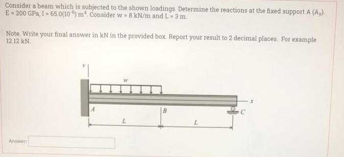 Solved Consider a beam which is subjected to the shown | Chegg.com