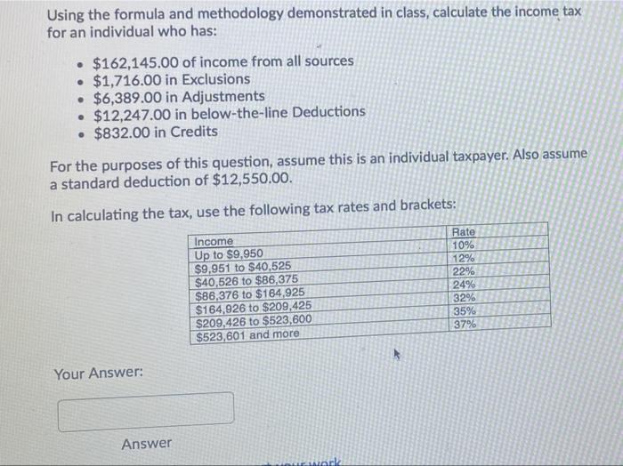 Solved Using the formula and methodology demonstrated in | Chegg.com