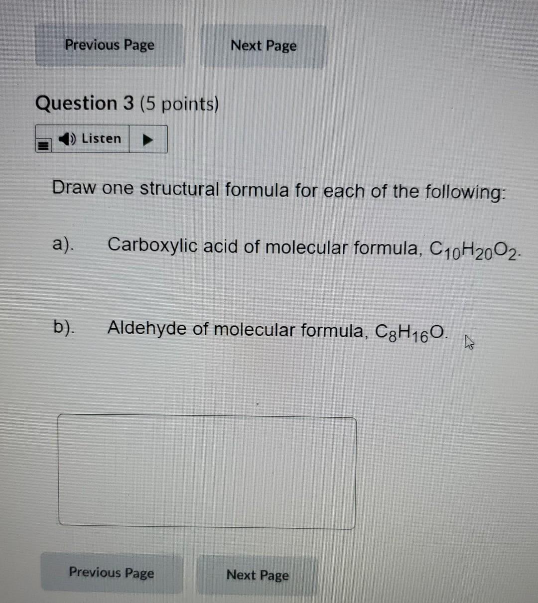 Solved Previous Page Next Page Question 3 (5 points) 1) | Chegg.com