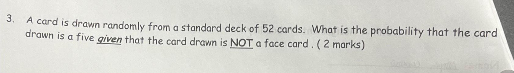 Solved A card is drawn randomly from a standard deck of 52 | Chegg.com