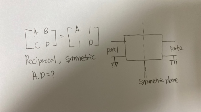 Solved there is ABCD-parameter that is reciprocal and | Chegg.com