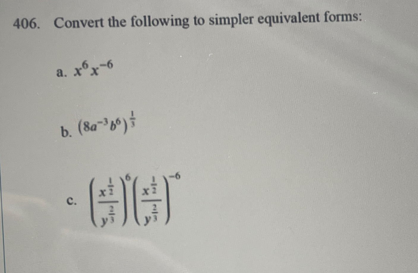 Solved Convert the following to simpler equivalent | Chegg.com