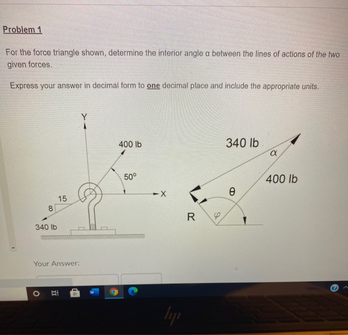 Solved STATICS HELP for the triangle shown, determine the | Chegg.com