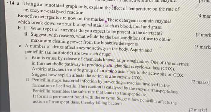 Solved 14 a Using an annotated graph only, explain the | Chegg.com