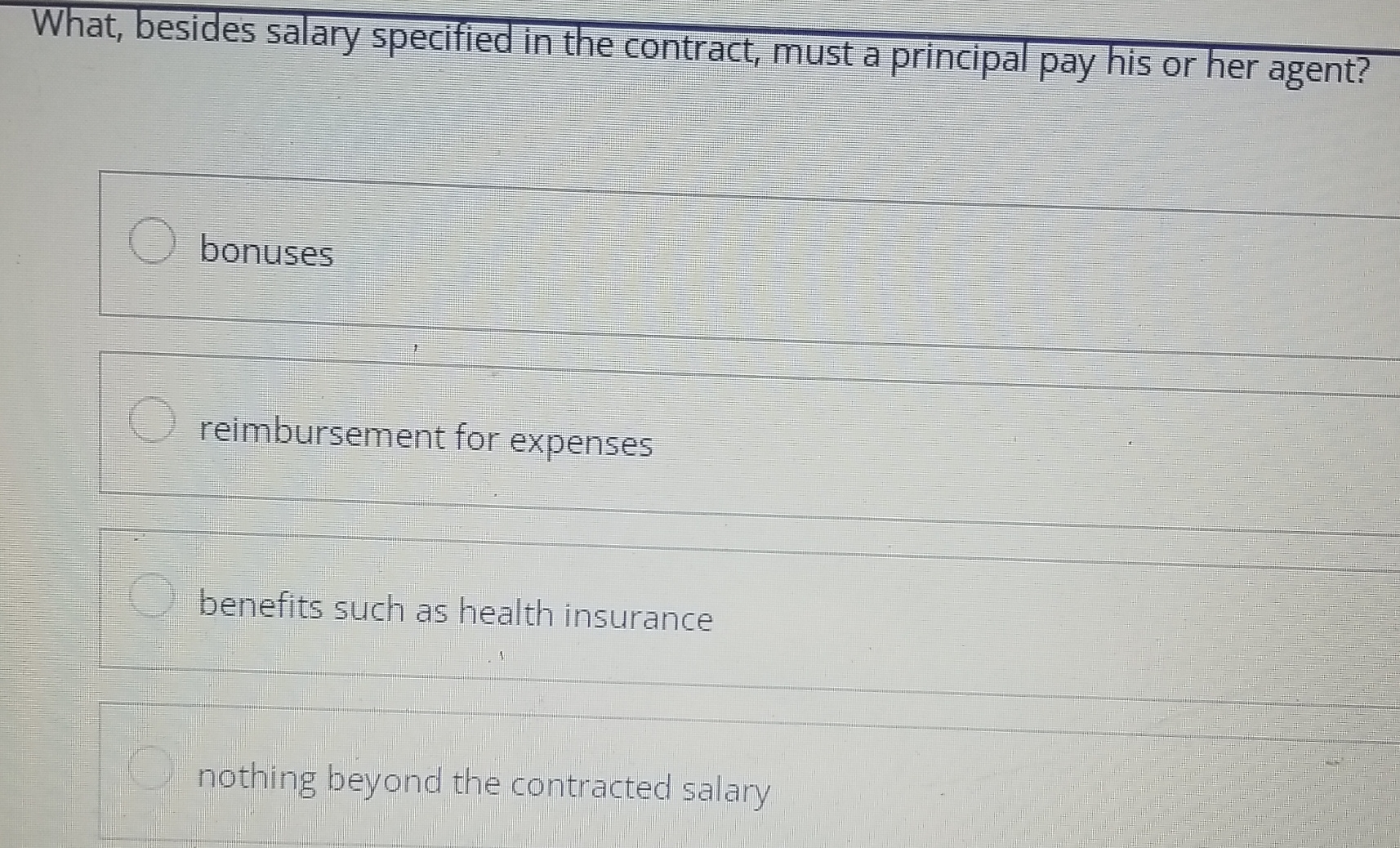 Solved What, besides salary specified in the contract, must | Chegg.com