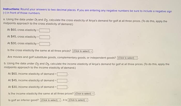 Solved Ariya likes to play golf. The number of times per | Chegg.com