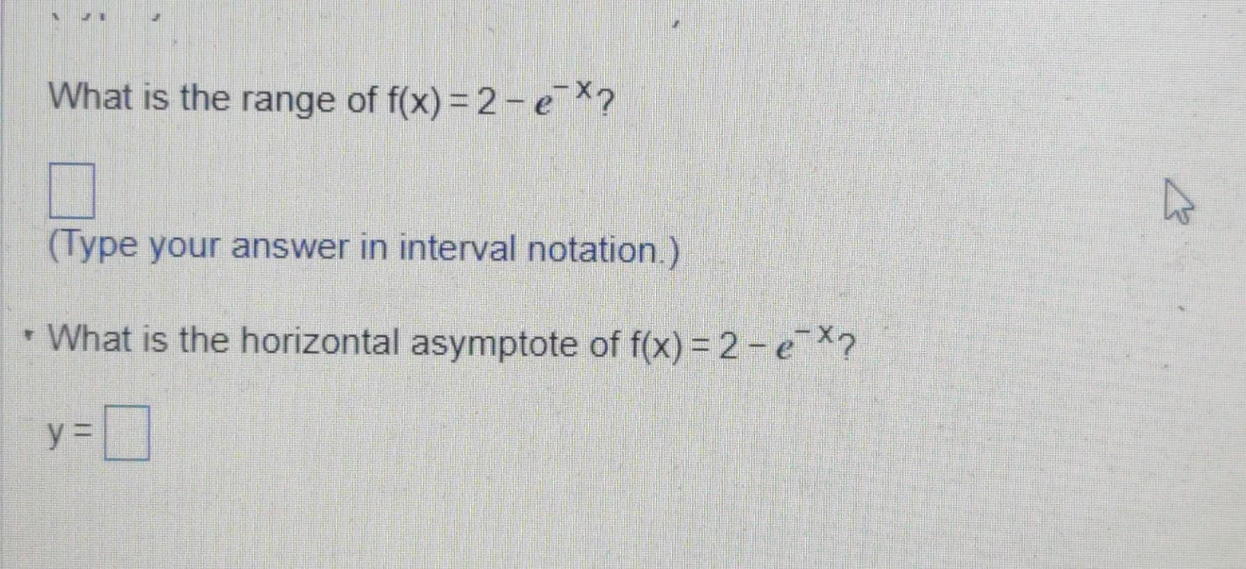 Solved Begin with the graph of y=ex. Use transformations to | Chegg.com
