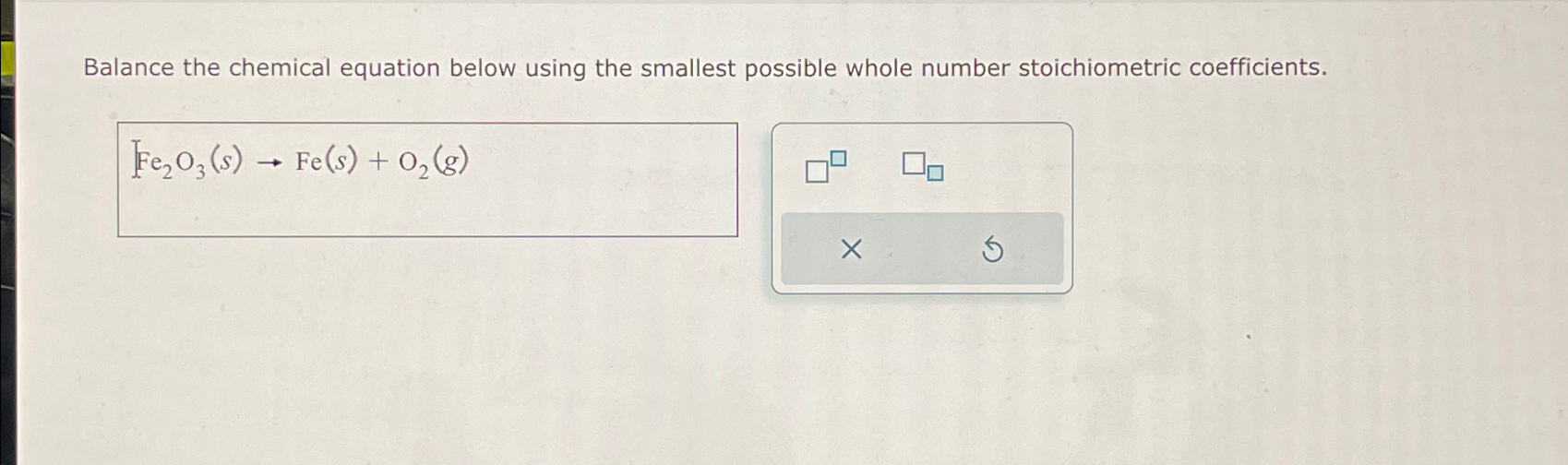 Solved Balance the chemical equation below using the | Chegg.com