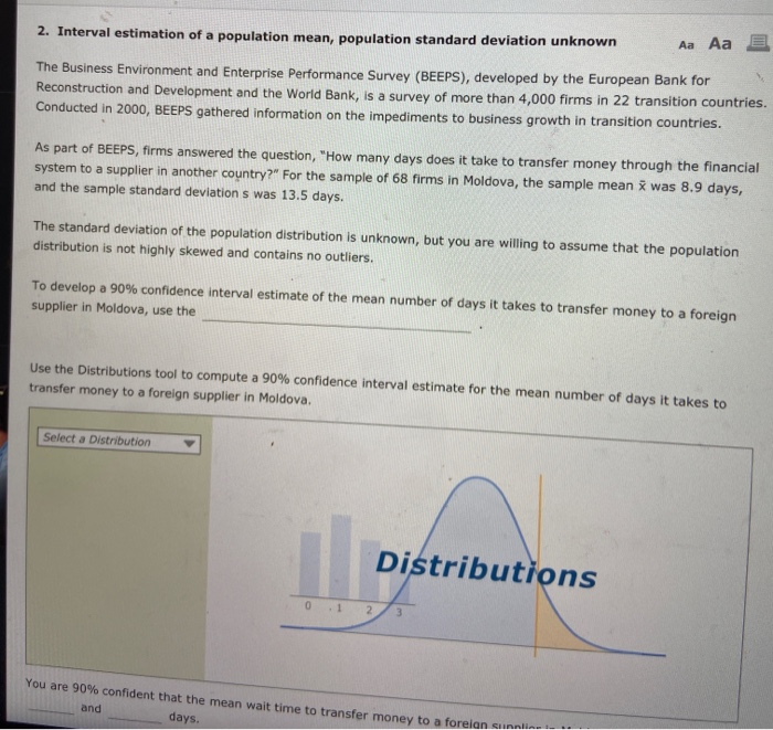 Solved 1. Interval estimation of a population mean, | Chegg.com