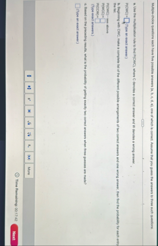 Solved Multiple-cholce questions each have five possible | Chegg.com