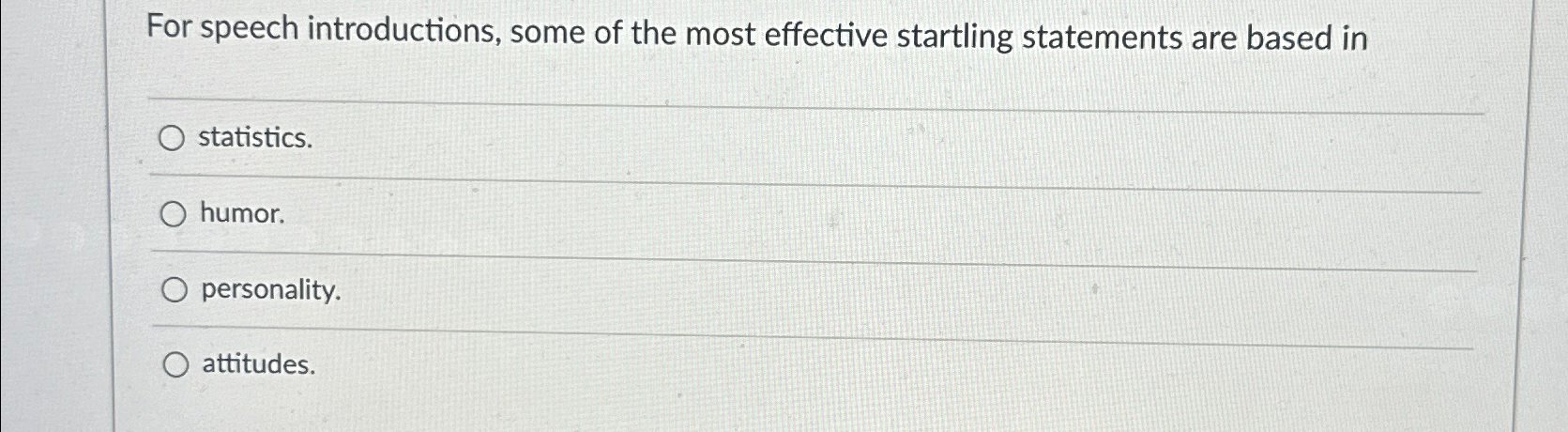 Solved For speech introductions, some of the most effective | Chegg.com