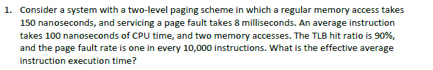 Solved Consider a system with a two-level paging scheme in | Chegg.com Solved Consider a system with a two-level paging scheme in | Chegg.com