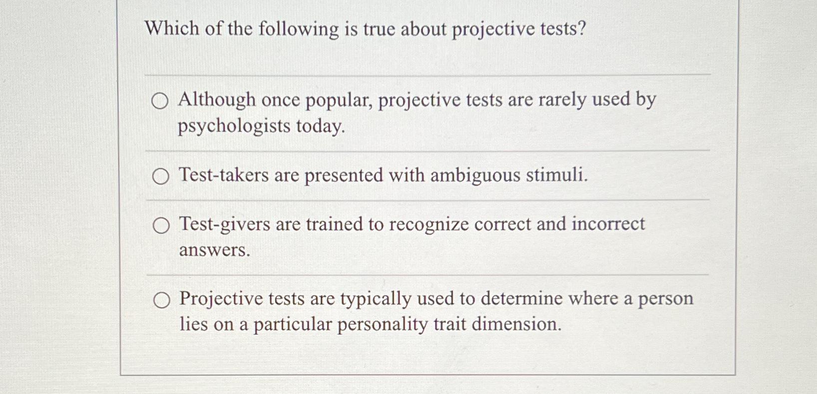 Solved Which of the following is true about projective | Chegg.com