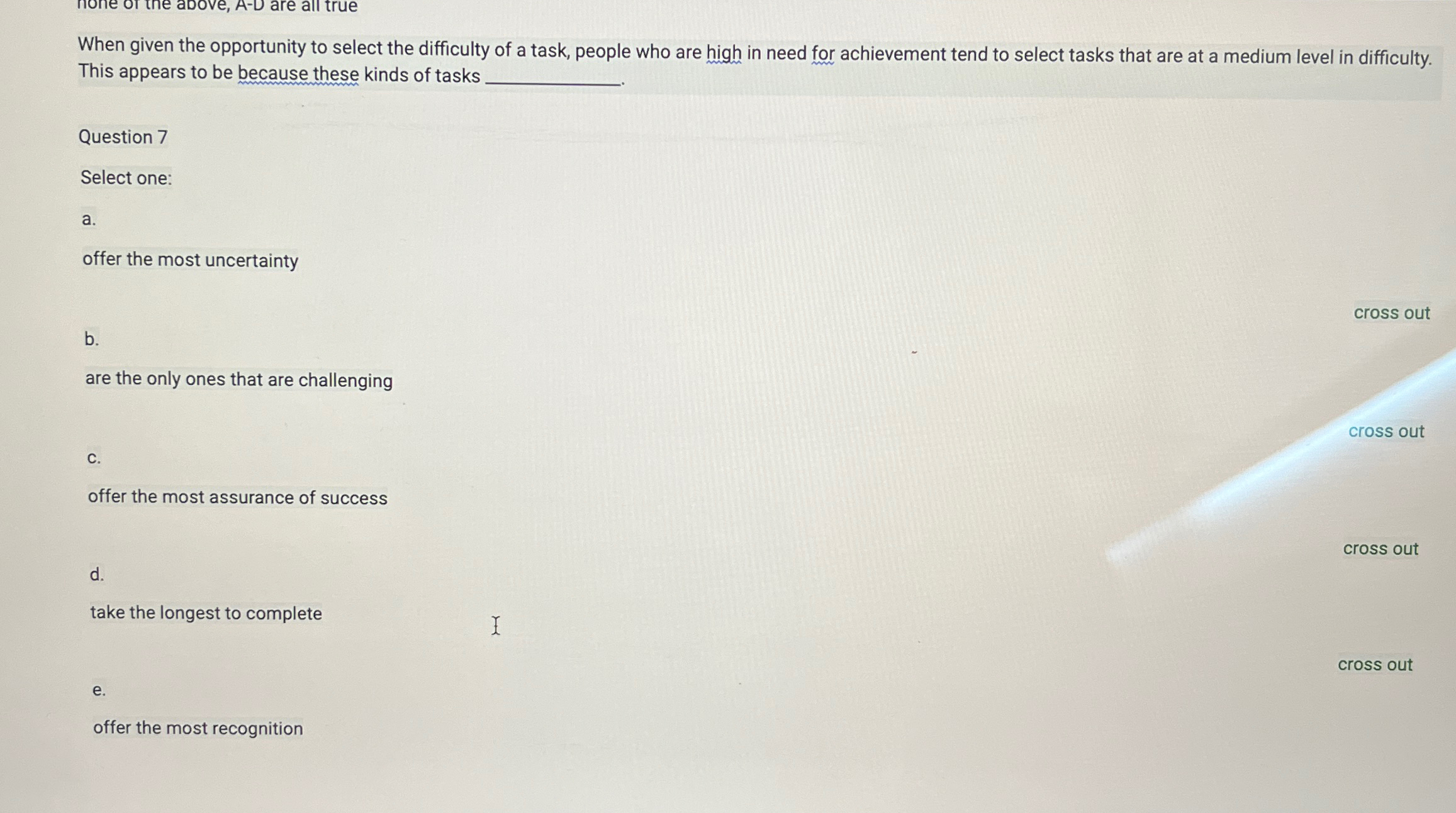 Solved When given the opportunity to select the difficulty | Chegg.com