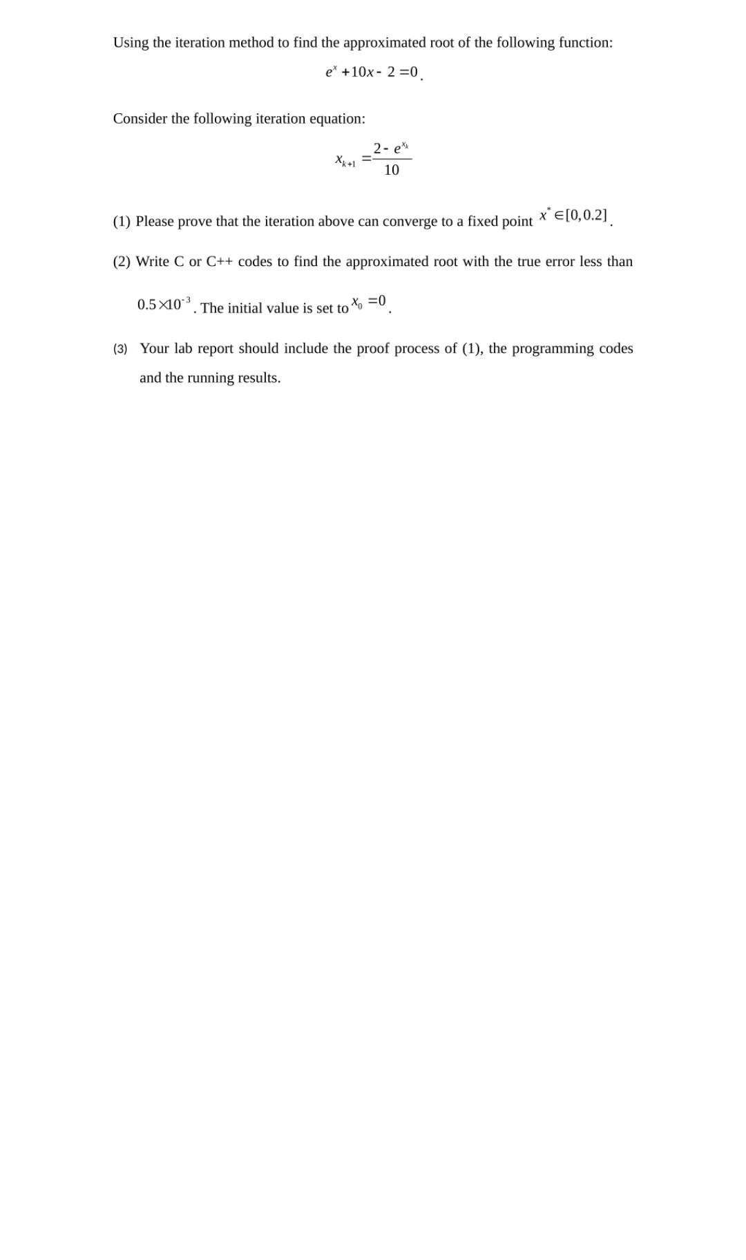 Solved Using the iteration method to find the approximated | Chegg.com