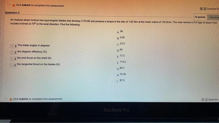 Solved > Click Submit to complete this assessment Question 2 | Chegg.com