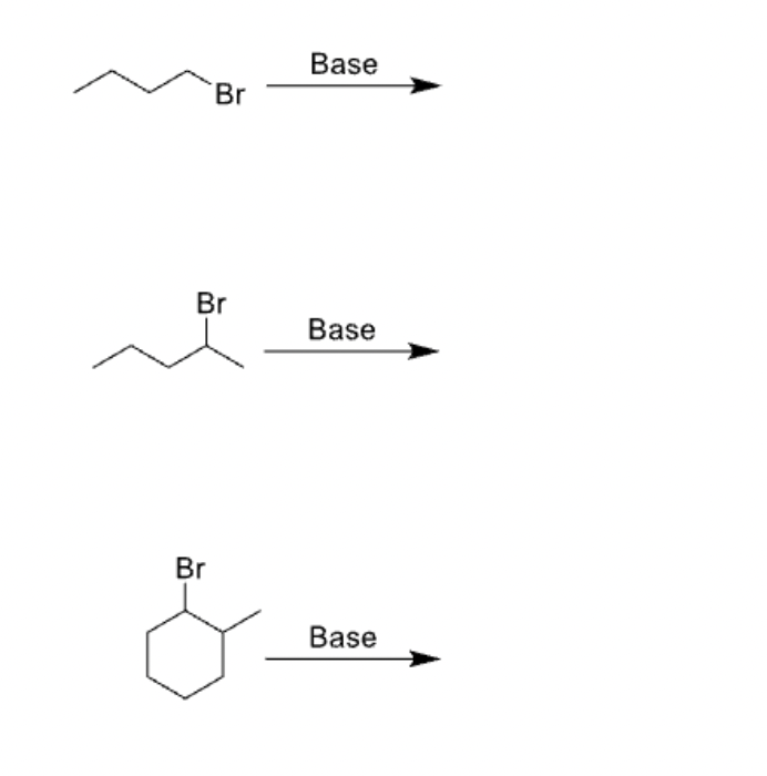 9. ﻿Draw all possible elimination products for the | Chegg.com