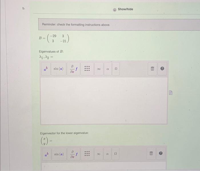 Solved Find the eigenvalues and eigenvector of the following | Chegg.com