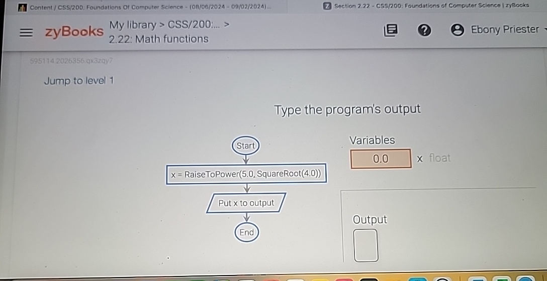 Solved Content/ ﻿CSS/200: Foundations OI Computer Science | Chegg.com
