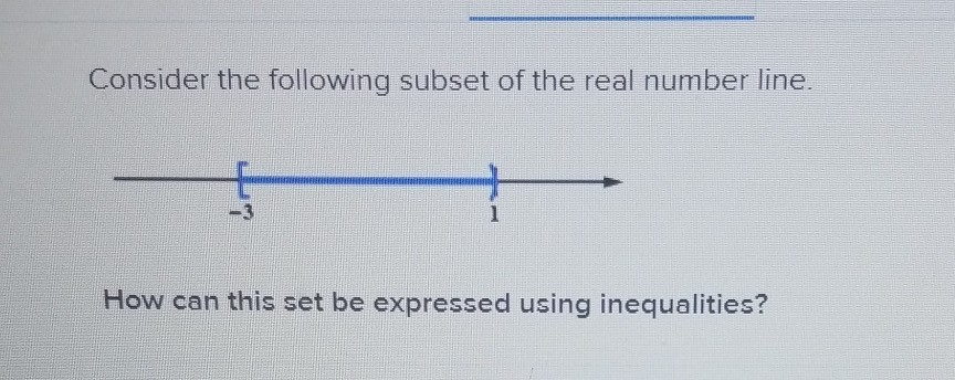 Solved Consider the following subset of the real number | Chegg.com