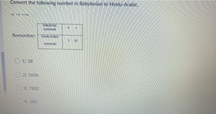 Solved Convert the following number in Babylonian to | Chegg.com