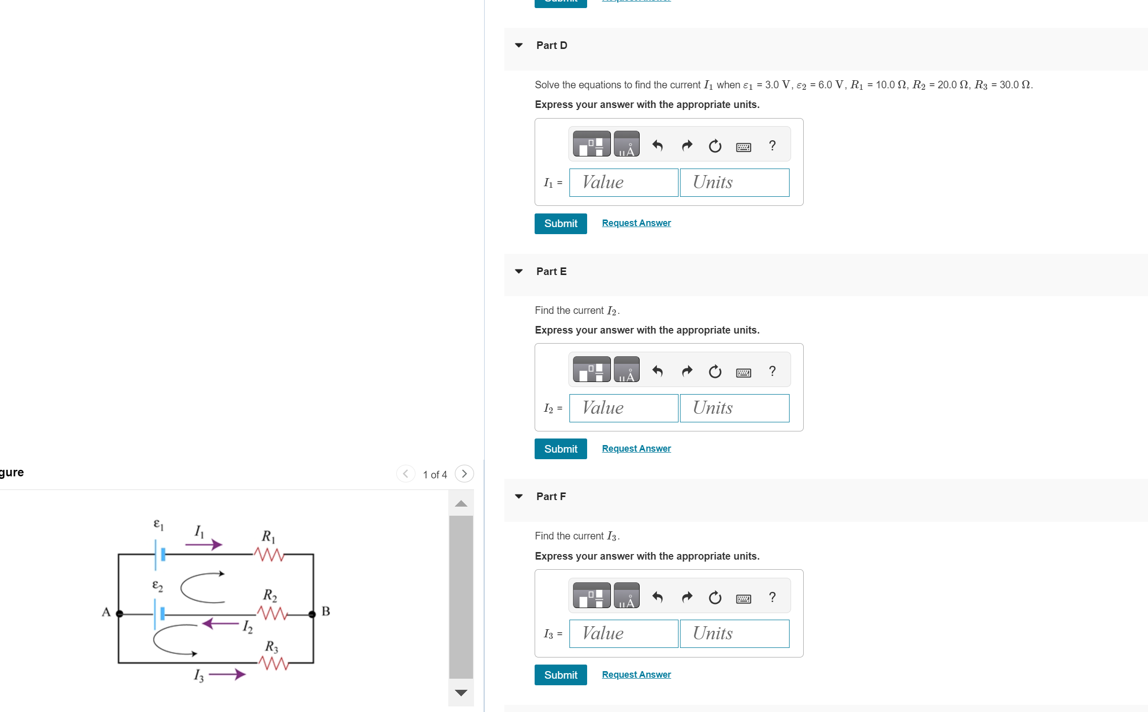 Solved Part DSolve the equations to find the current I1 | Chegg.com