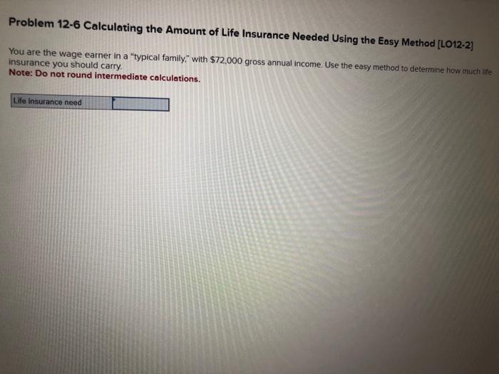 Solved Problem 12−1 Calculating Life Expectancy [LO12-1] | Chegg.com