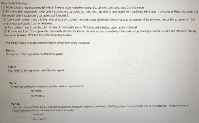 Solved This question involves logistic regression analysis | Chegg.com