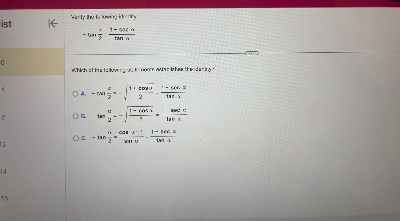 Solved Verify the following | Chegg.com