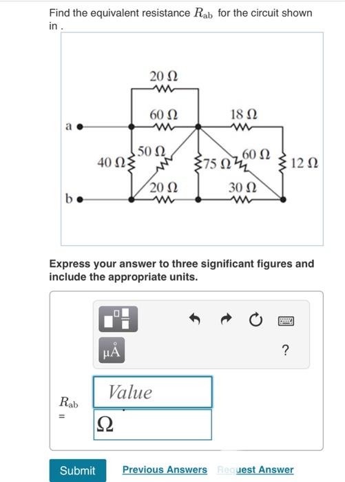 Solved Find the equivalent resistance Rab for the circuit | Chegg.com