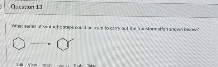 Solved What series of synthetic steps could be used to carry | Chegg.com