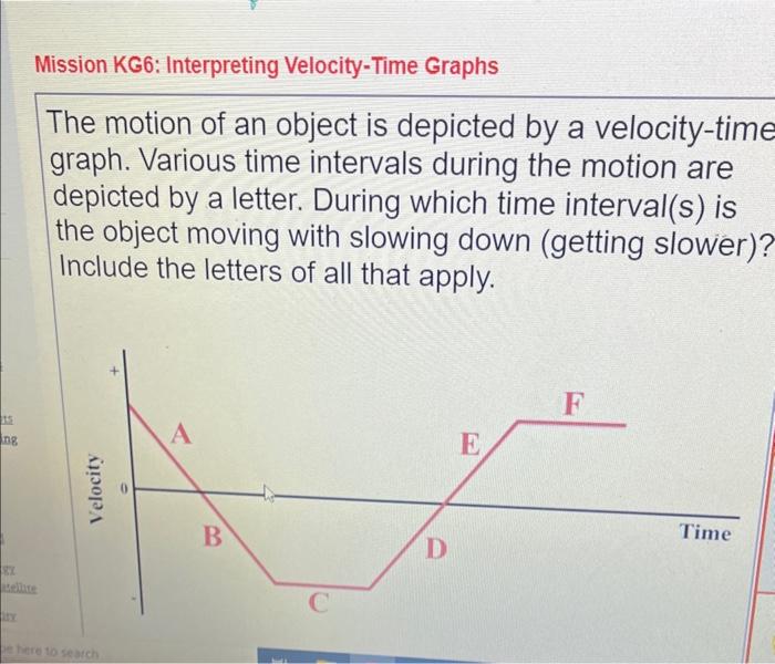 Solved The motion of an object is depicted by a | Chegg.com