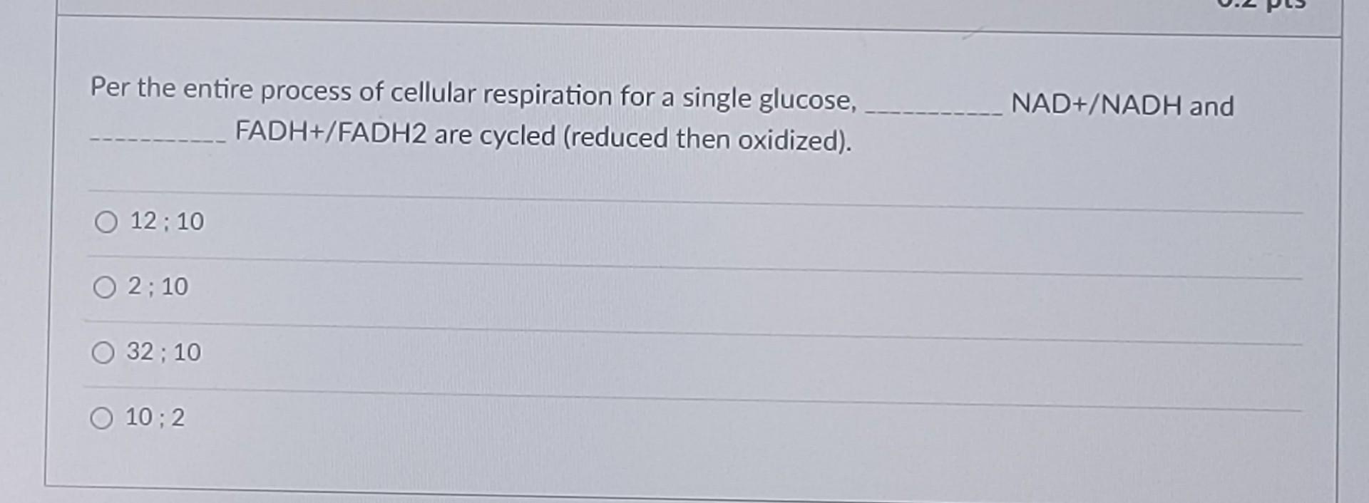 Solved Per the entire process of cellular respiration for a | Chegg.com