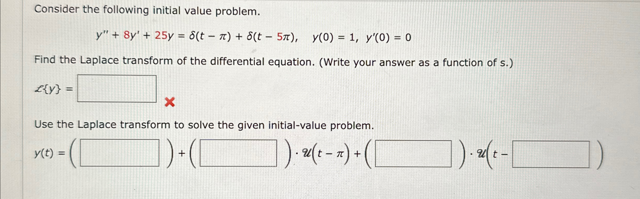 Consider the following initial value | Chegg.com