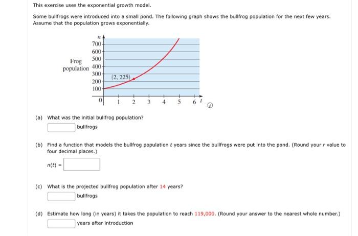 Solved This exercise uses the exponential growth model. Some | Chegg.com